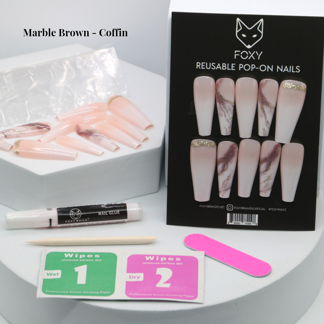 Marble brown - Coffin – Foxy Brands